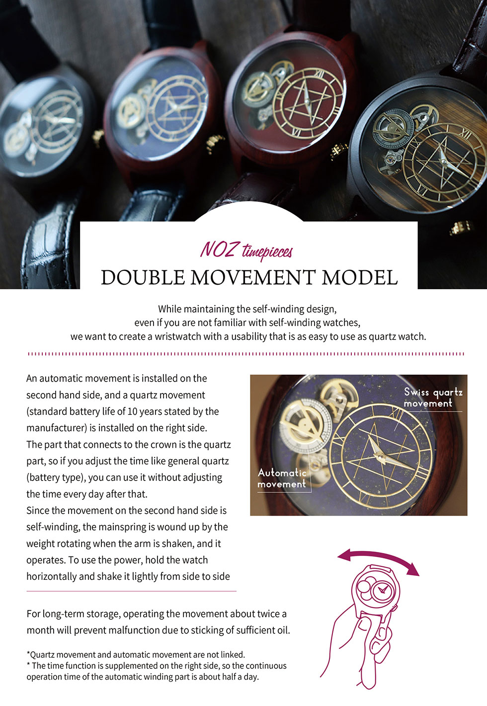 NOZ MAGAZINE ENGLISH 天然石×天然木 唯一無二の美しい模様の腕時計「NOZ」